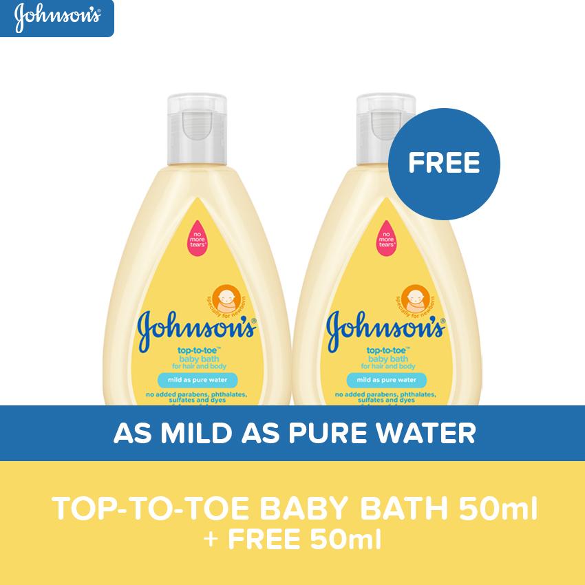 Buy 1 Take 1 Johnson's Top-to-Toe Baby Bath 50ml | Lazada PH