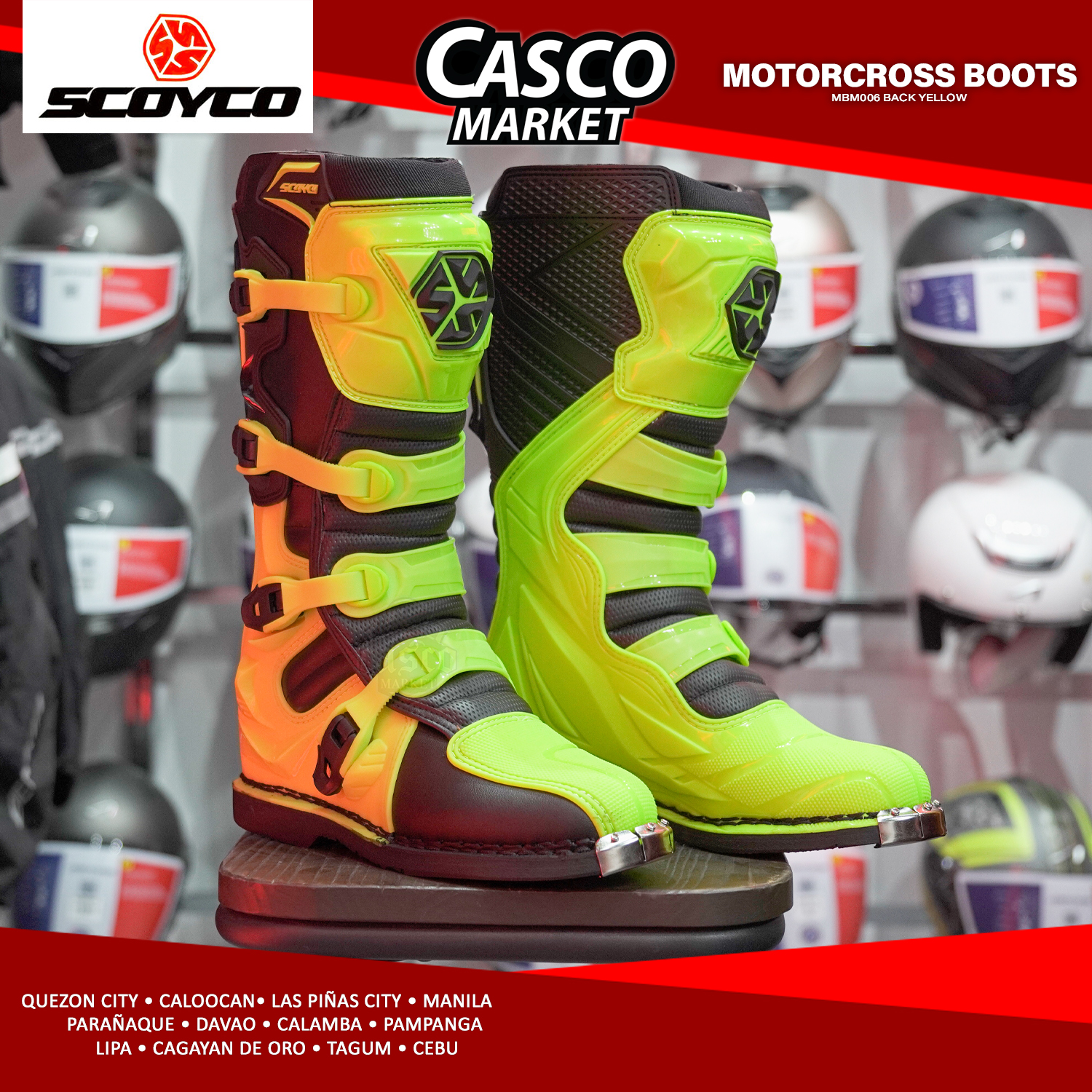 SCOYCO MBM-006 MOTOCROSS OFFROAD RACING BOOTS | Lazada PH