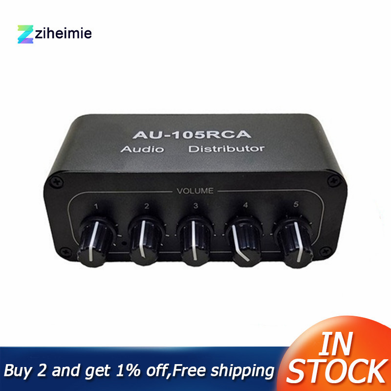 Stereo Audio Mixer 1 Input 5 Output Multi-Channel Audio Source ...