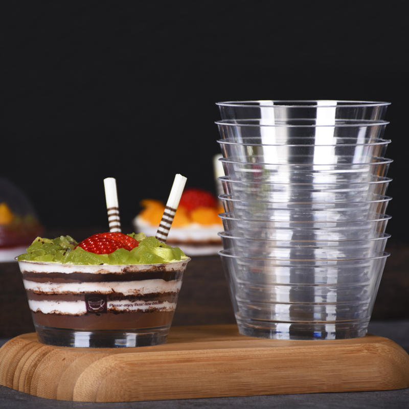 Zhen Baked Jelly Mousse Cup Plastic disposable transparent yogurt ice ...