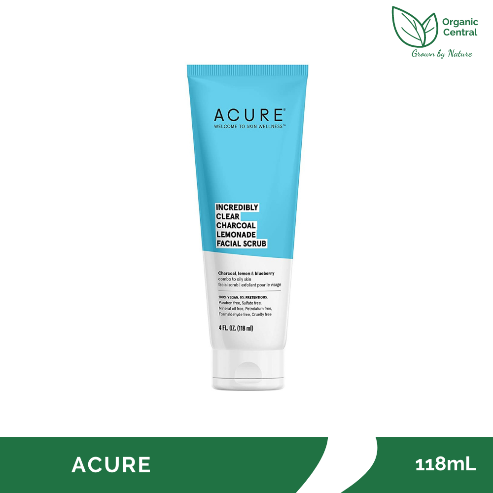 Acure Incredibly Clear Charcoal Lemonade Facial Scrub118mL | Lazada PH