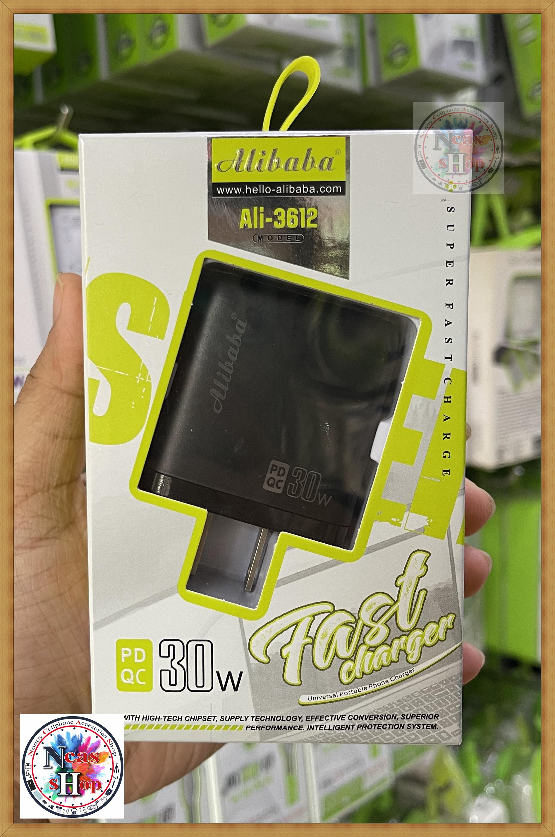 NCASH Ali-3612 30W PD QC Fast Charger Adaptor with Type C and USB Plug ...