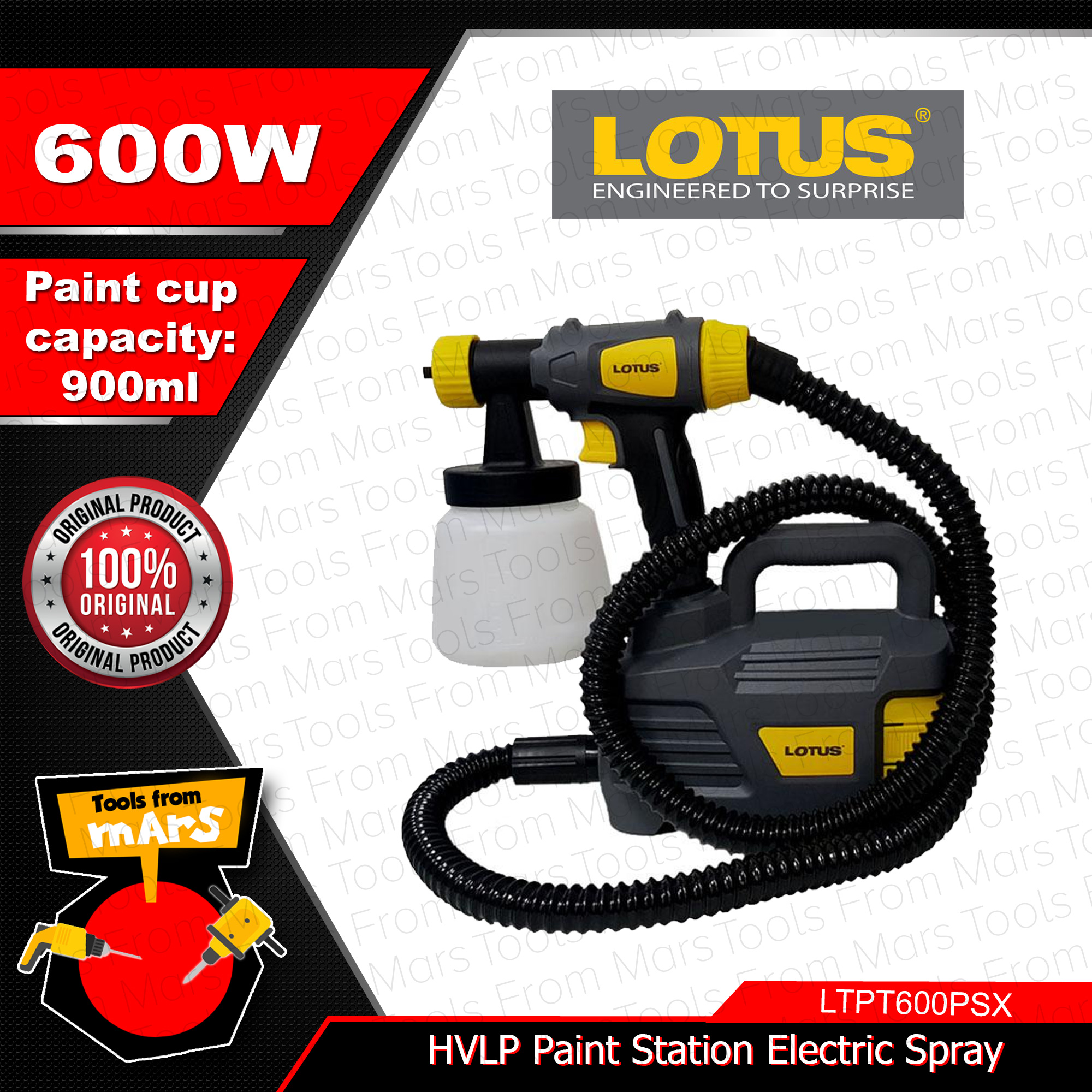 LOTUS HVLP Paint Station Electric Spray Gun 600W LTPT600PSX Total Power Paint Zoom •TOOLS FROM ...