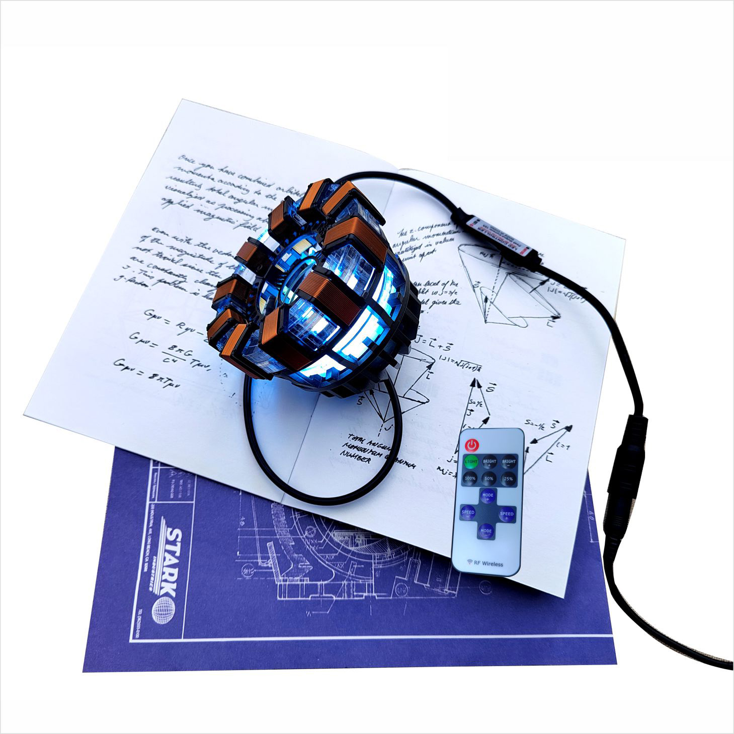 MK1 Arc Reactor USB LED Light Action 1:1 Scale Model Building Kits With ...