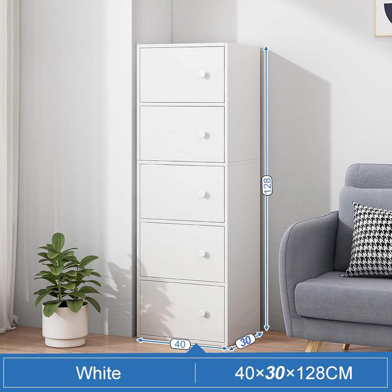 [On Hand][Wood] 3/4/5 layers Locker Bookcase Simple Home Living Room ...