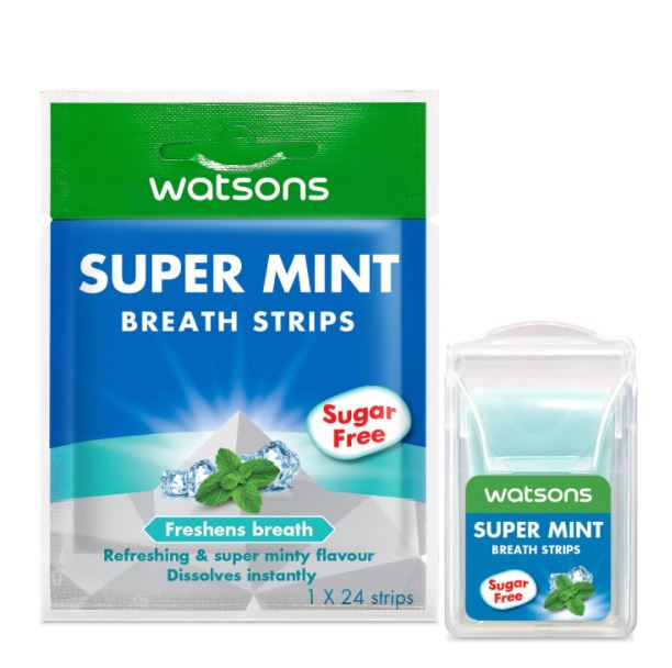 WATSONS Super Mint Breath Strips 1x24 strips | Lazada PH
