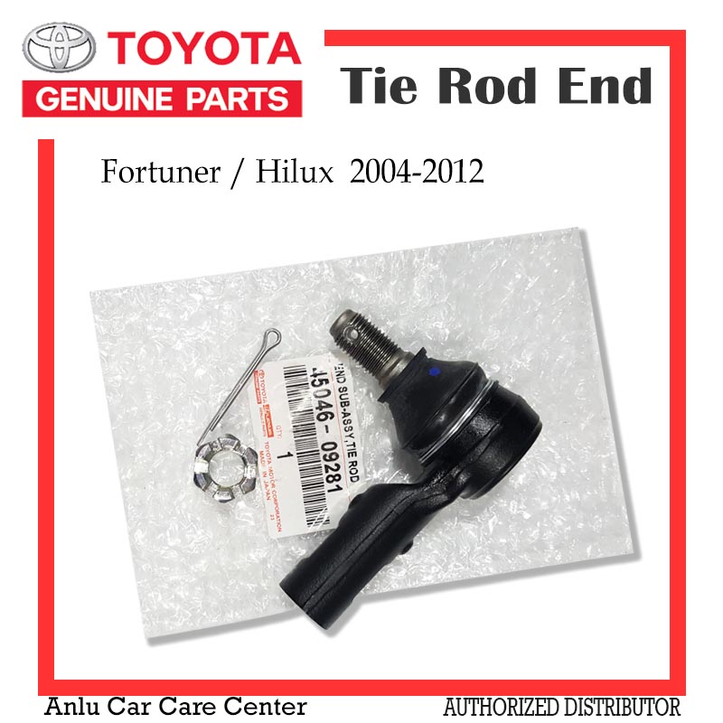 Genuine Toyota Tie Rod End FORTUNER / HILUX 2004-2012 (45046-09281 ...