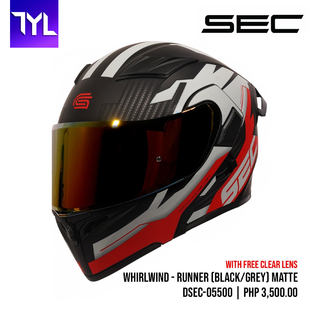 SEC Modular Helmet Whirlwind Motor Motorcycle Safety First Bike Helmet ...