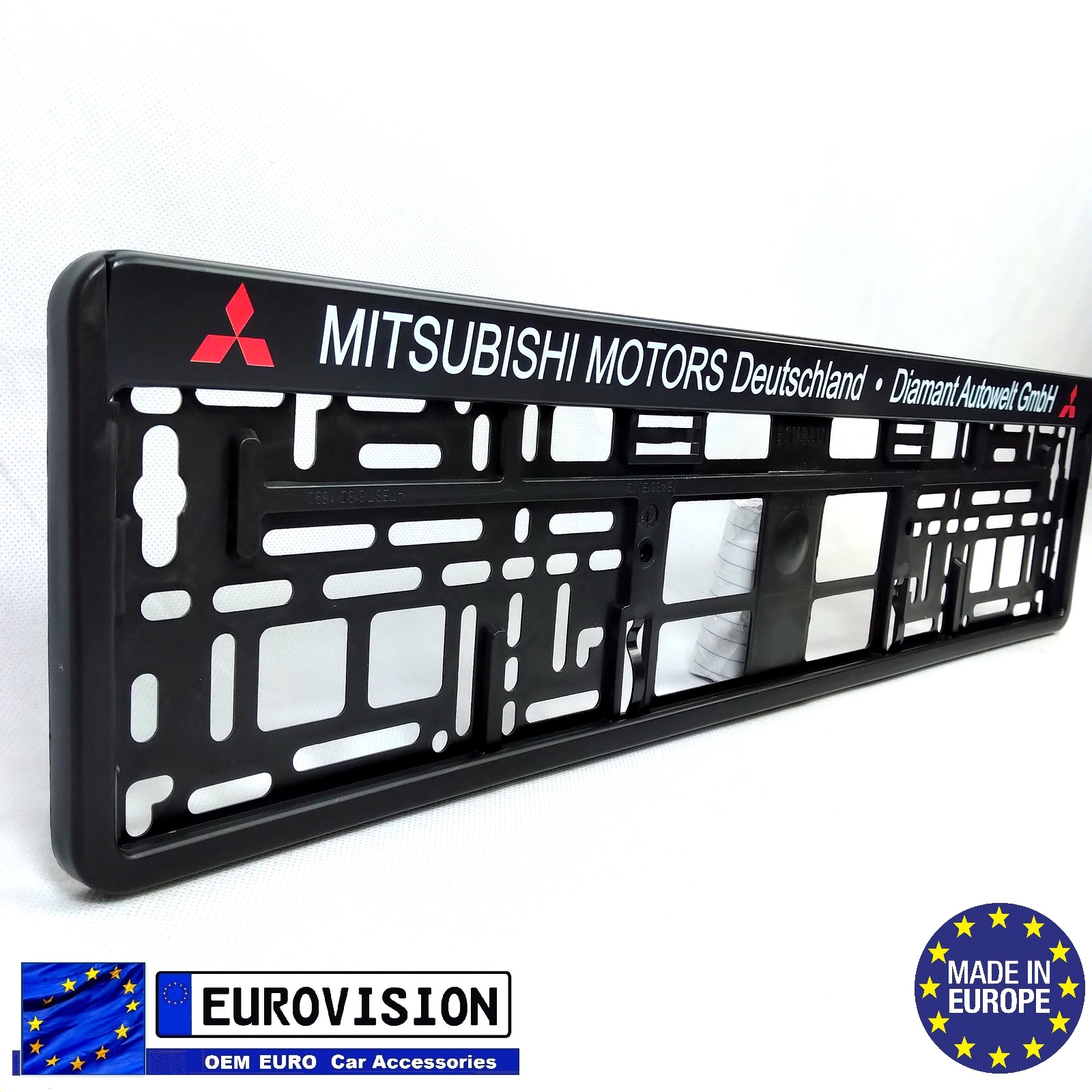 MITSUBISHI MOTORS Euro Plate Holder - 1 Piece Euro License Car ...