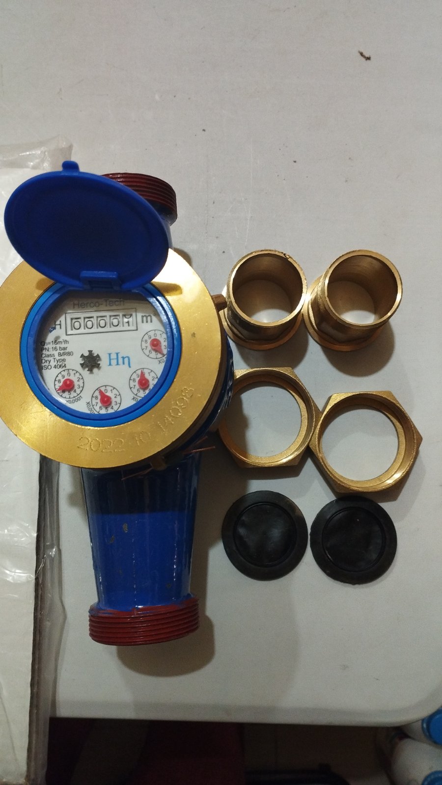 Herco Water Meter Horizontal Submeter 1 1/2 Iron Body Heavy Duty ...