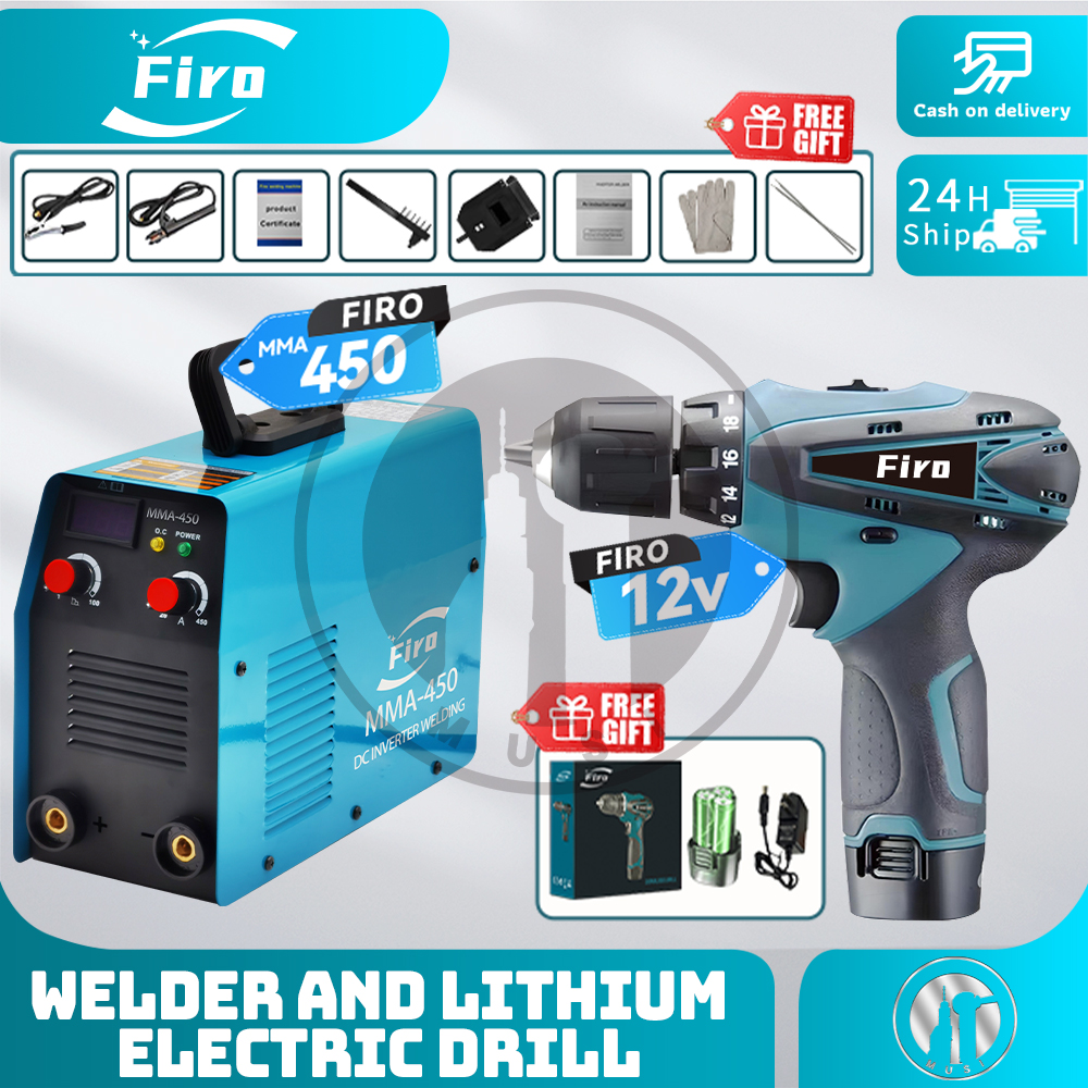 2IN1 MMA-450 MINI Portable IGBT Inverter Welding Machine + 36V Cordless ...