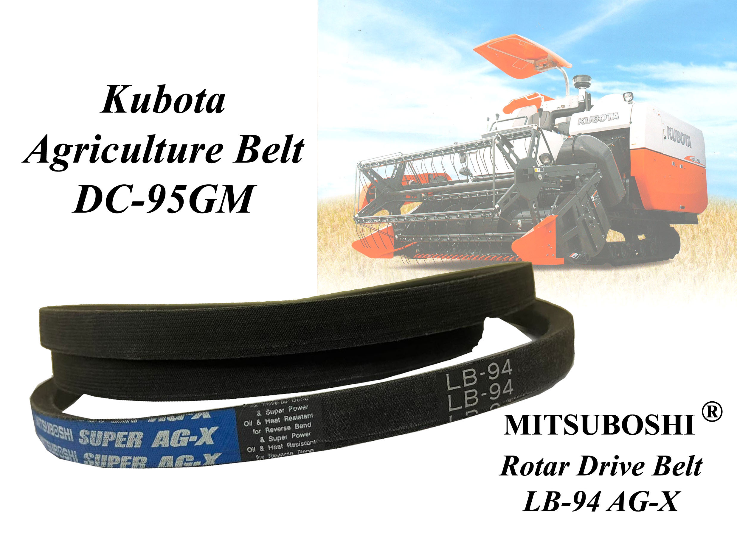 Agriculture belt for Kubota DC-95 GM Mitsuboshi | Lazada PH