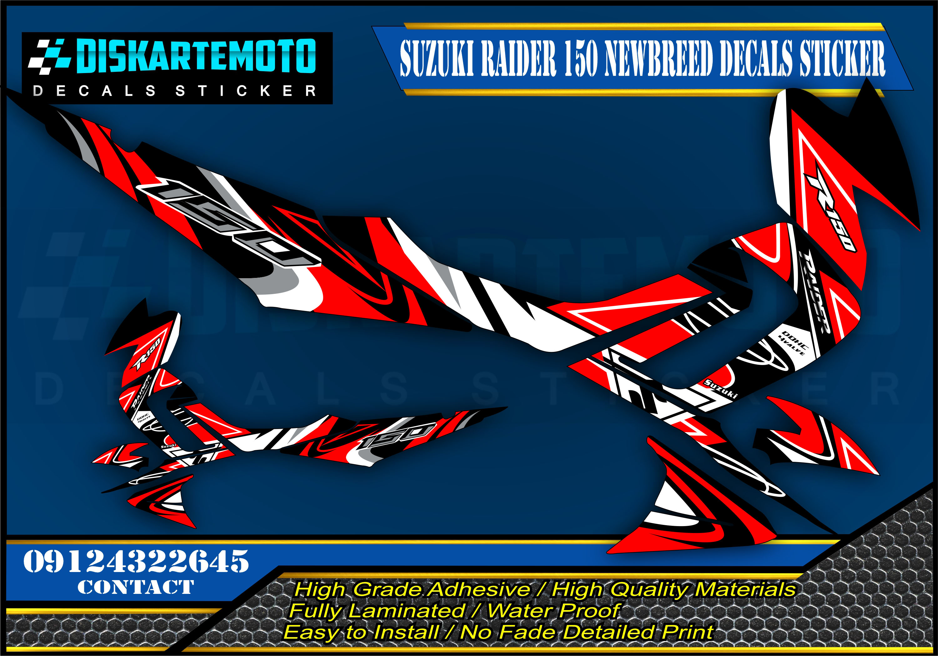 Suzuki Raider 150 Newbreed Decals Sticker | Lazada PH