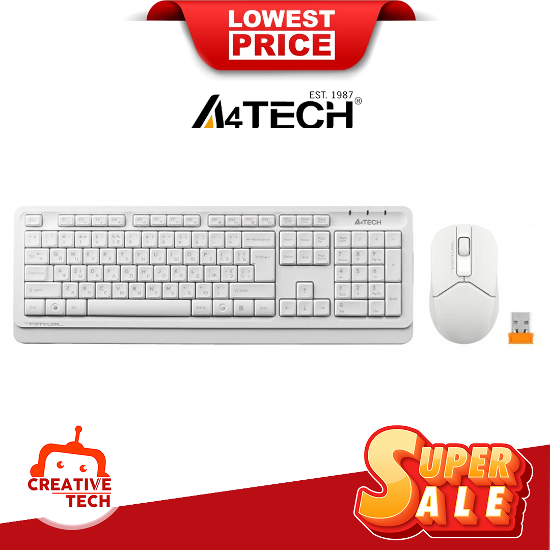 A4tech FG1012 Wireless Keyboard and Mouse Combo Kit 2.4G Wireless Desktop Set | Lazada PH