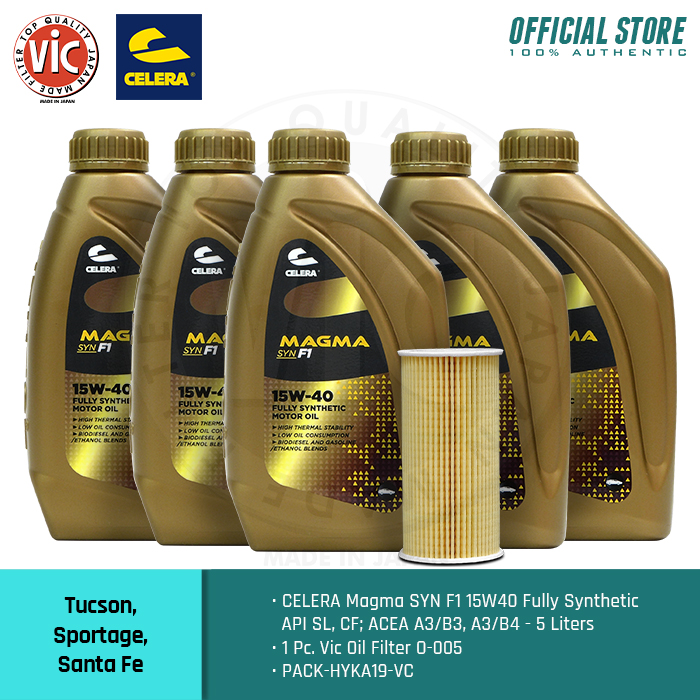 CELERA Magma SYN F1 15W40 Fully Synthetic Car Engine Oil JM05009 + VIC ...