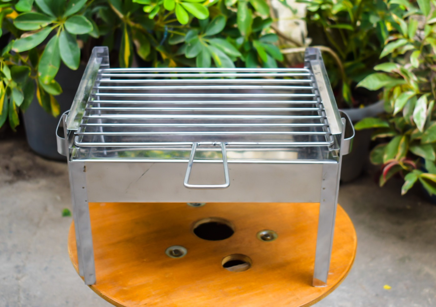 PURE STAINLESS SMALL GRILLER HEAVY DUTY (IHAWAN) WITH FREE TONG ...