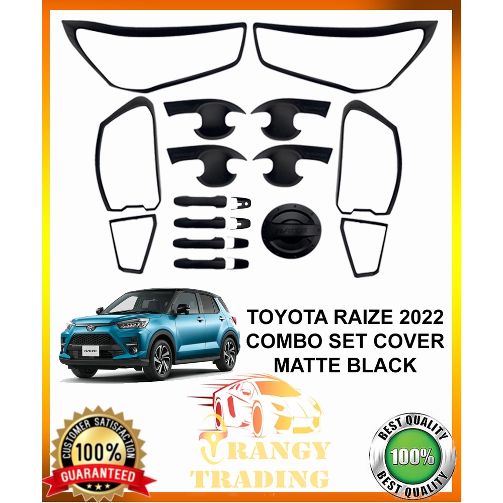 Toyota Raize 2022 to 2023 Garnish Combo Set Cover W/ or W/O Side Mirror ...