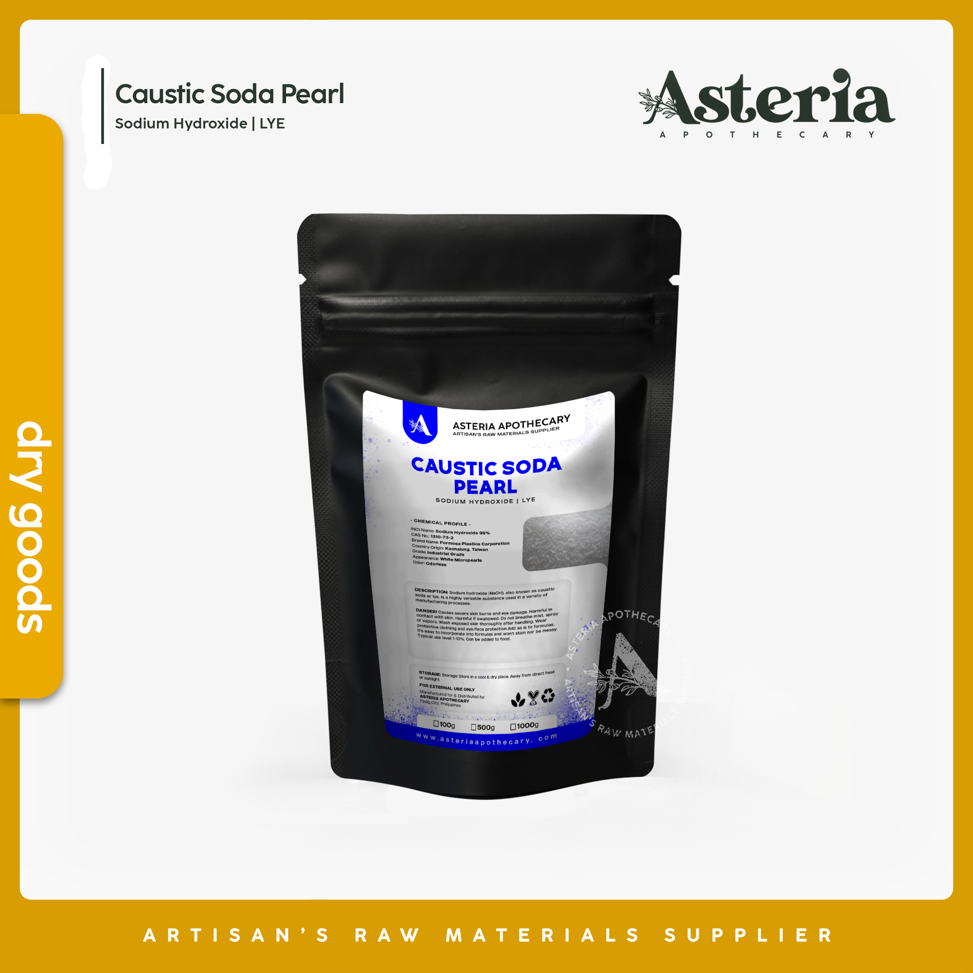 Caustic Soda Micropearls | Sodium Hydroxide | Lye Micropearls 100g ...