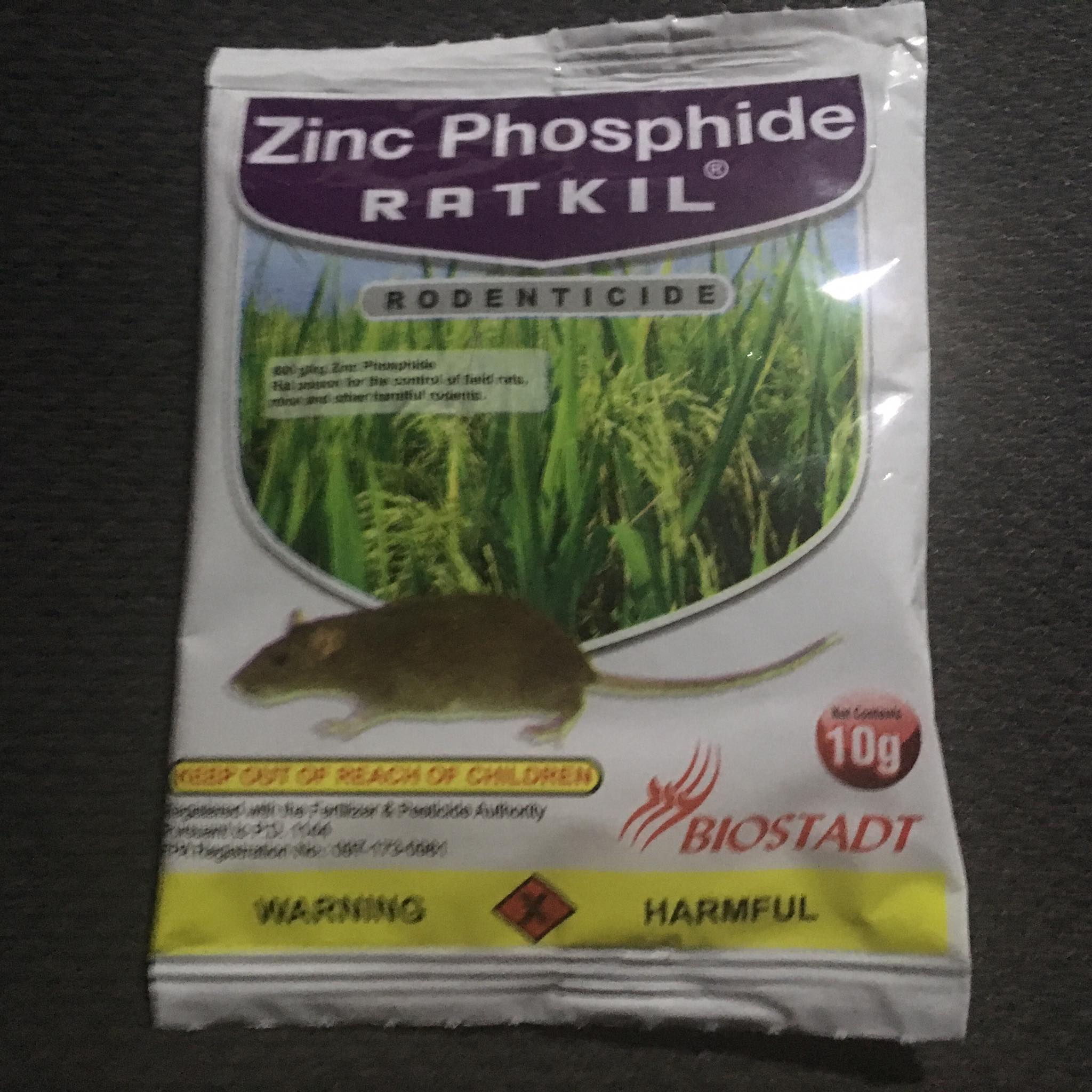 Zinc Phosphide Ratkil Rodenticide 10Grams Sachet BIOSTADT | Lazada PH