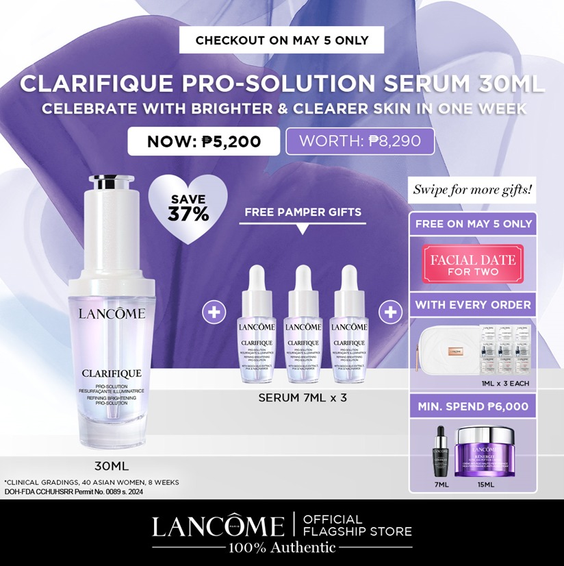 Lancôme Clarifique Pro-Solution Serum - Brightening & Dark Spot Reducing Serum for Face and Acne ...