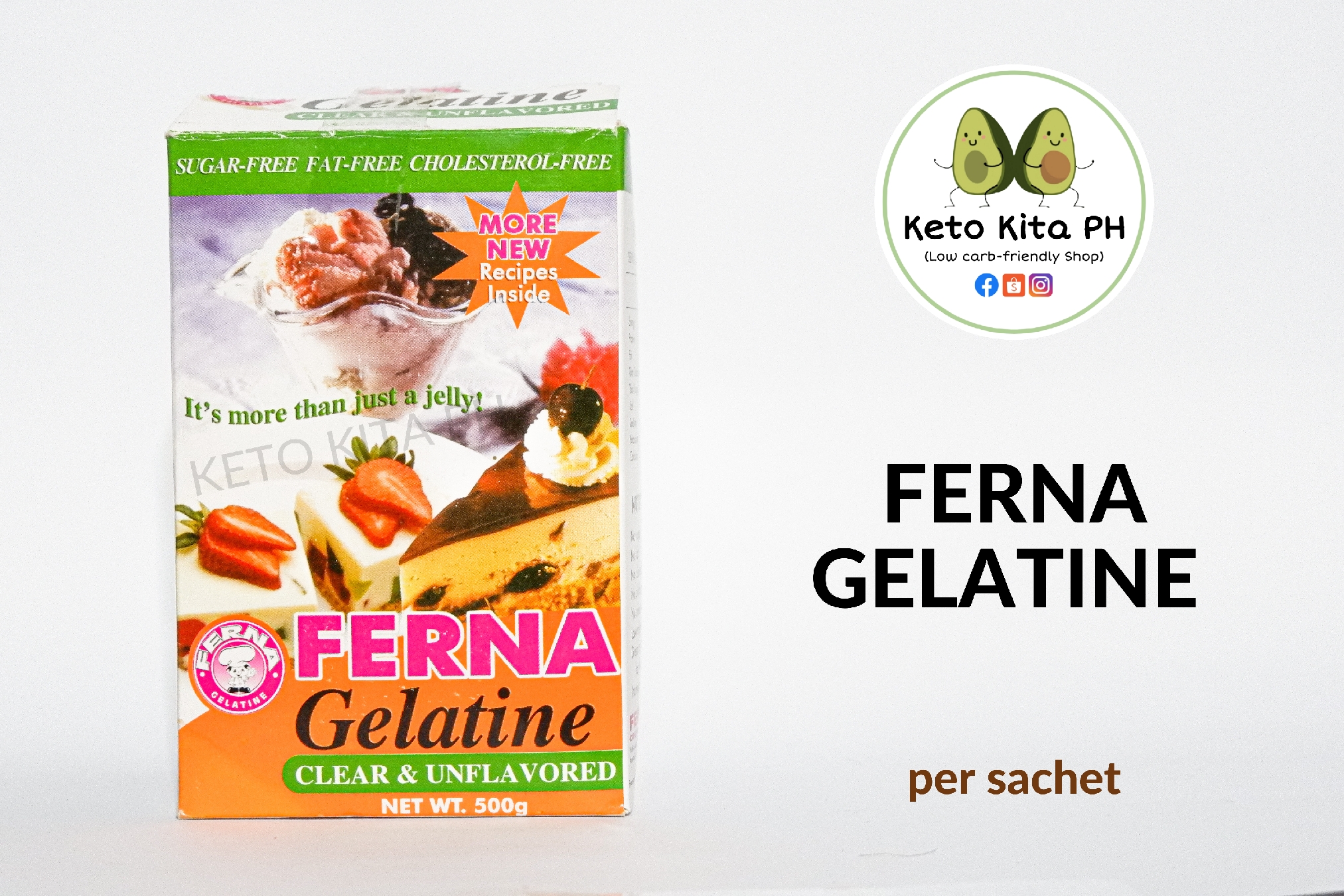 Ferna Unflavored Gelatine - Perfect for Baking (Sold per sachet only ...