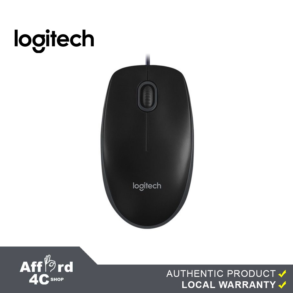 Logitech B100 800dpi Optical Basics 3 Button USB Mouse | Lazada PH