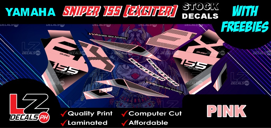 Yamaha Sniper 155 (Exciter 155) Stock Decals / Stickers with freebies ...