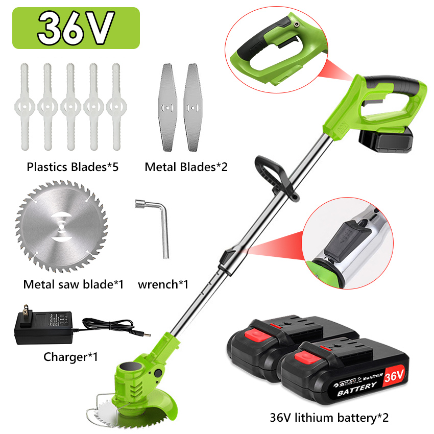 Hercules 36V/48V Electric Lawn mower Grass cutter heavy duty Gardening ...