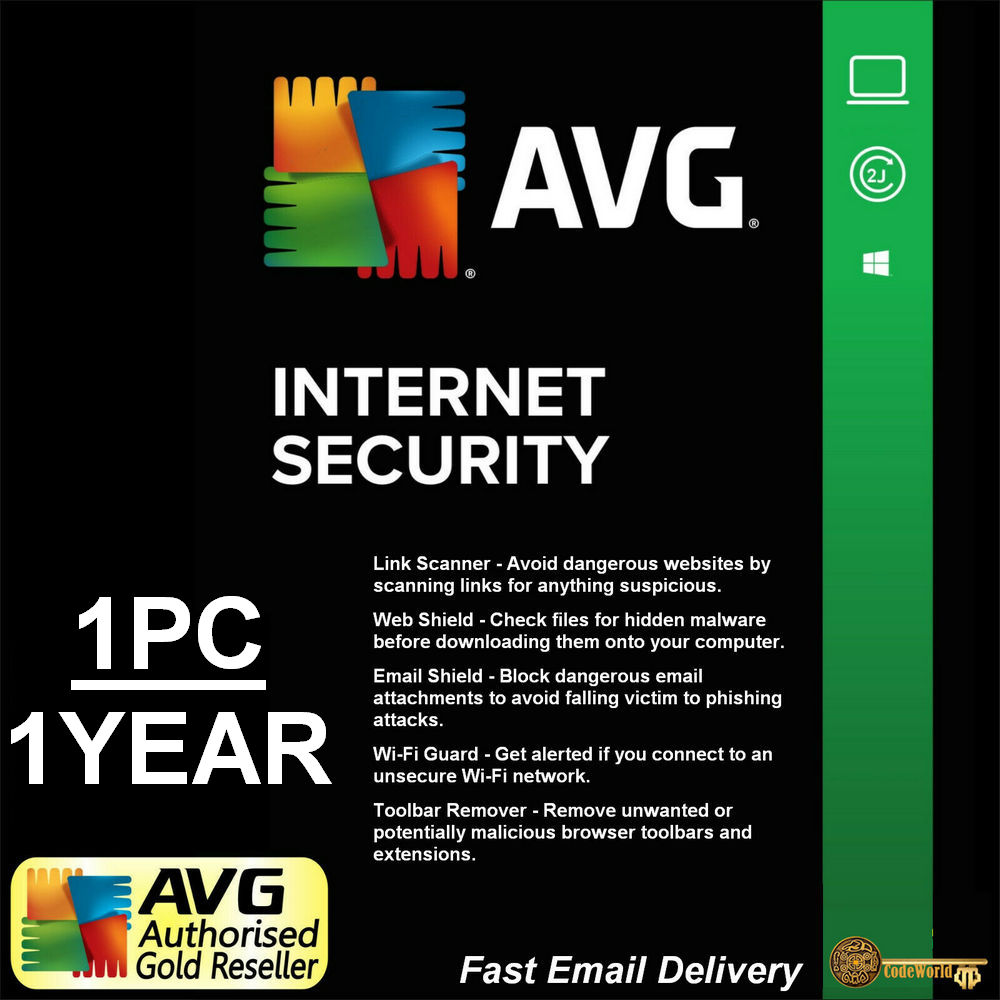 AVG Internet Security 1PC for 1 Year License Key | Lazada PH