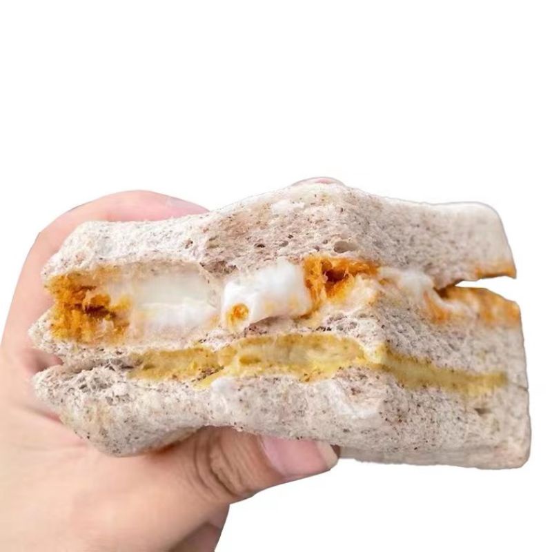 China Imported Haalvde 0 Sugar Rye Pork Floss Sandwich 1pc Breakfast ...