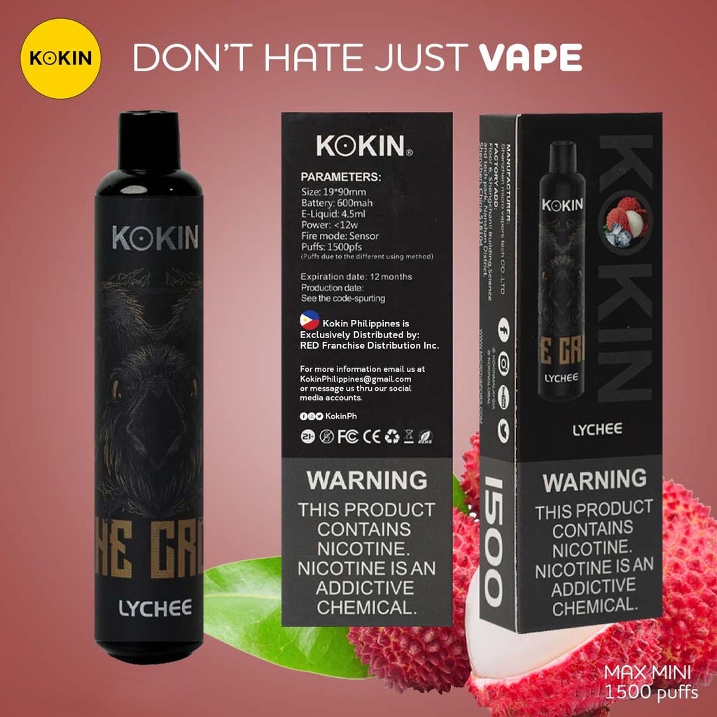 KOKIN Disposable Puff Up to 1500 Puffs Disposable Vape Pod 5 Salt NIC ...