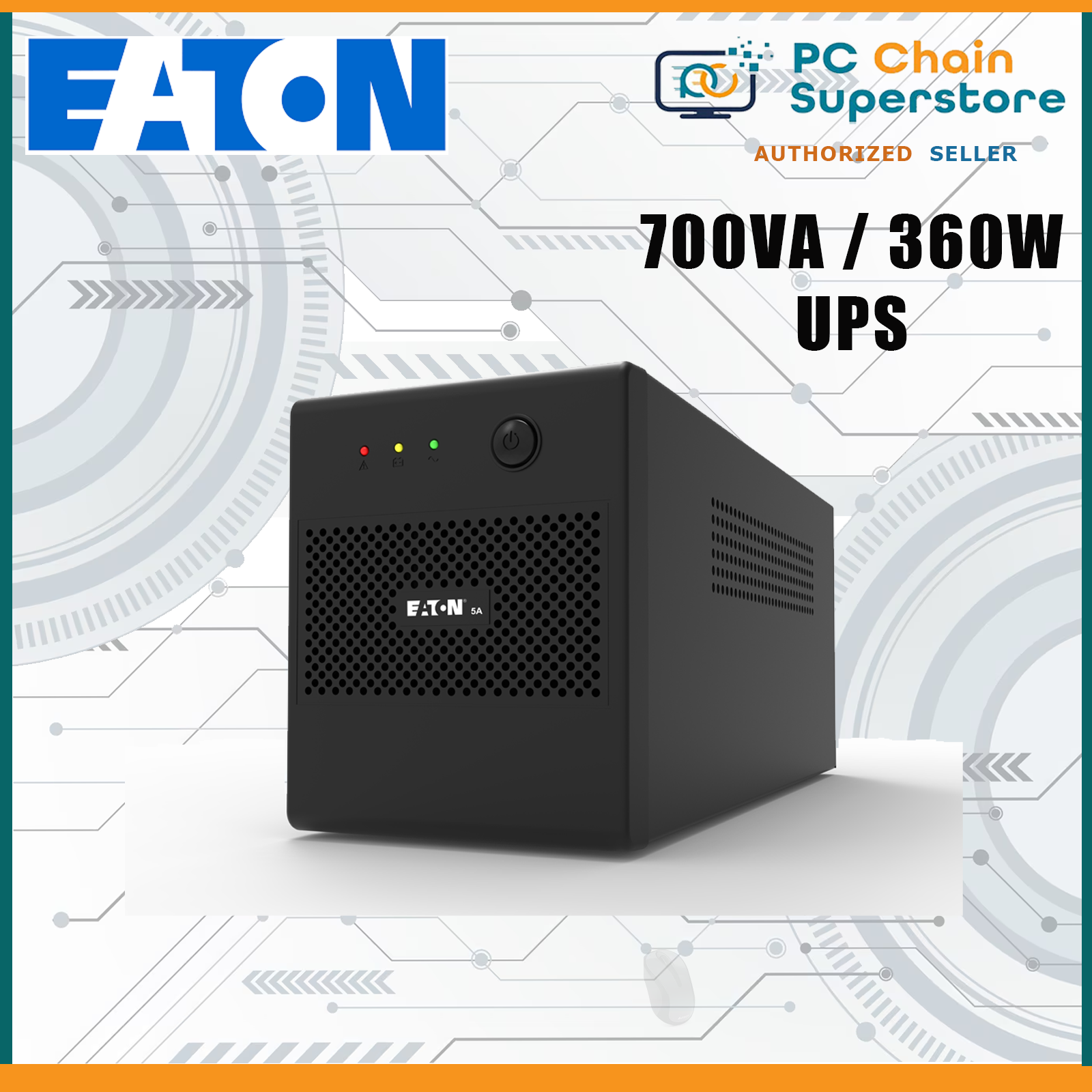 Eaton 5A 700VA / 900VA / 1200VA / 1500VA / 2200VA Tower UPS - Surge ...