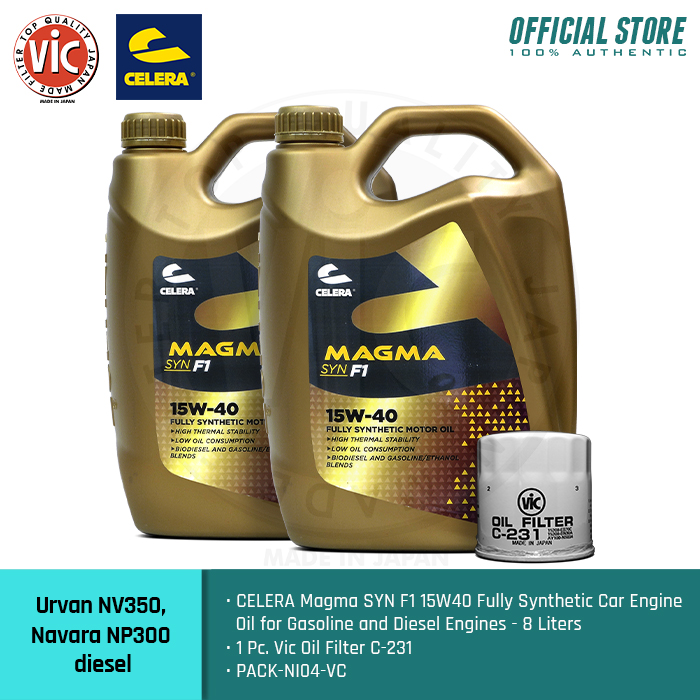 CELERA Magma SYN F1 15W40 Fully Synthetic Car Engine Oil JM05008 + VIC ...