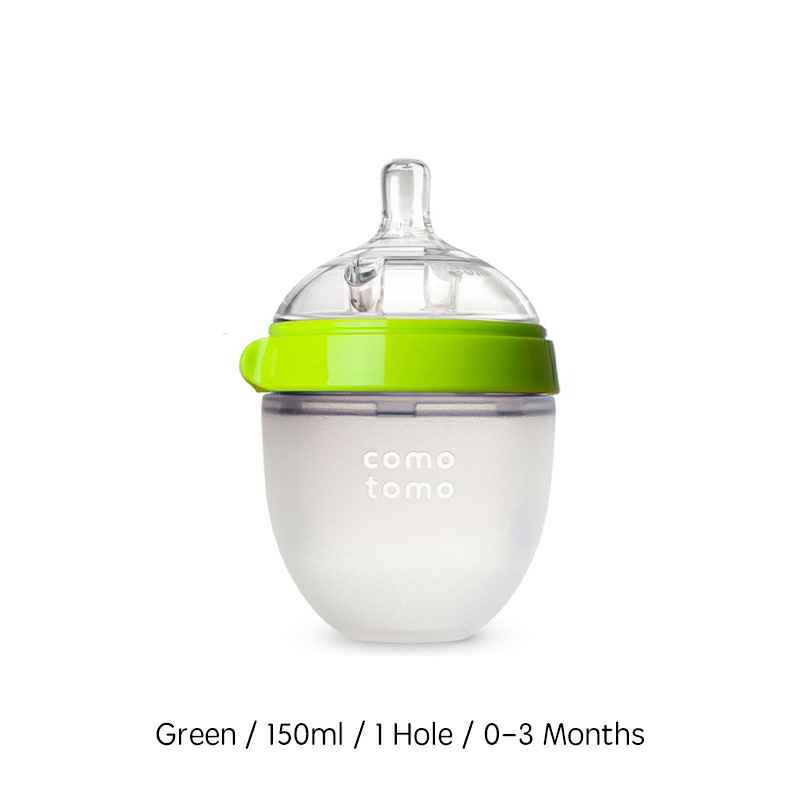 Newborn Bottle Green And Pink Silicone Baby Milk Feeding Nursing Bottle ...