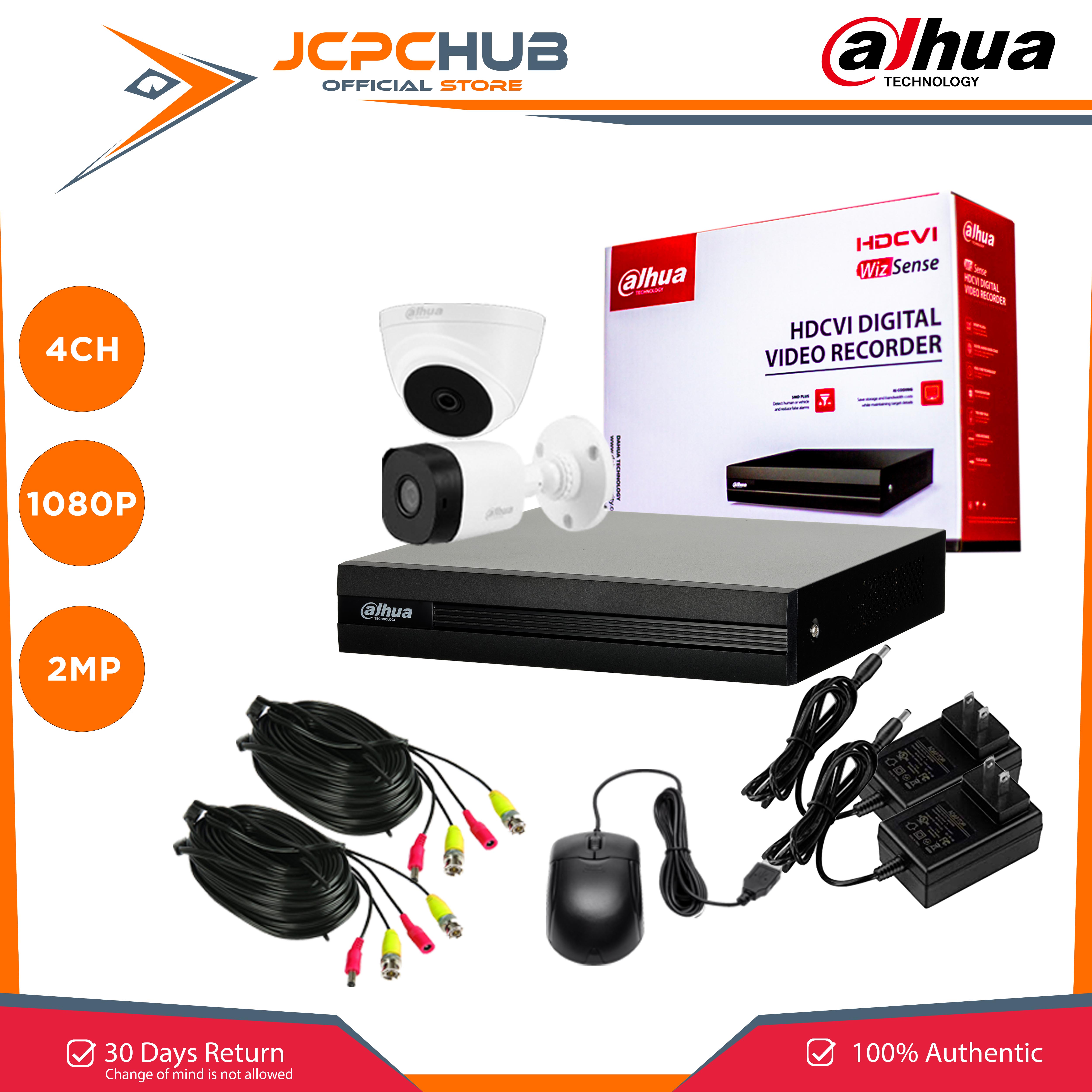 Dahua 2MP HDCVI Kit 2 Camera 4CH 1080P CCTV PACKAGE | CCTV KIT | 2 ...