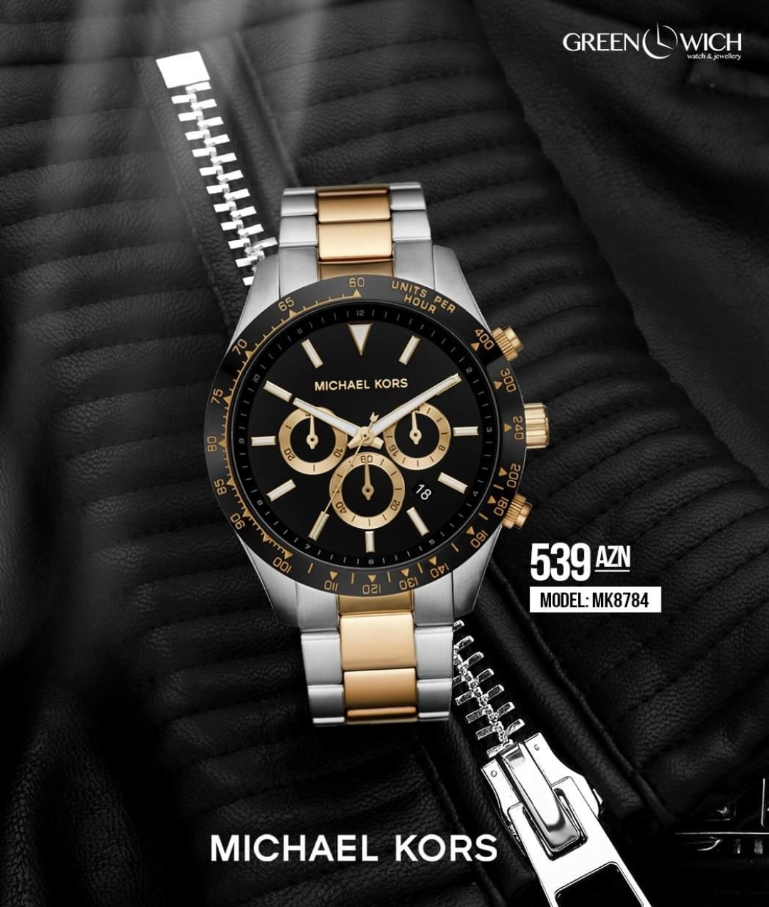 Authentic Michael Kors Layton Chronograph Two-Tone Stainless Steel ...