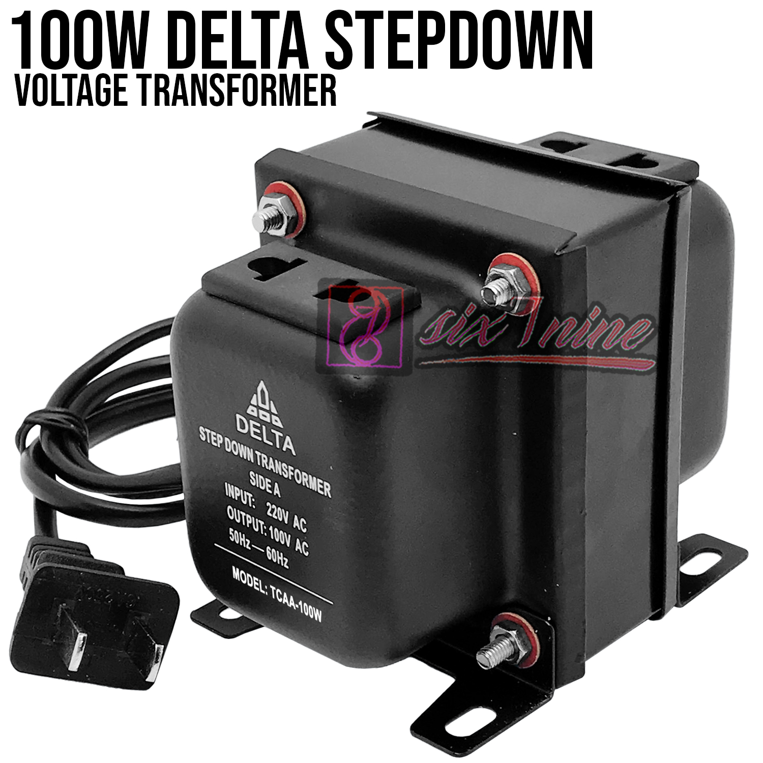 100W DELTA Step Down Voltage Transformer Step Down 100W Heavy Duty ...