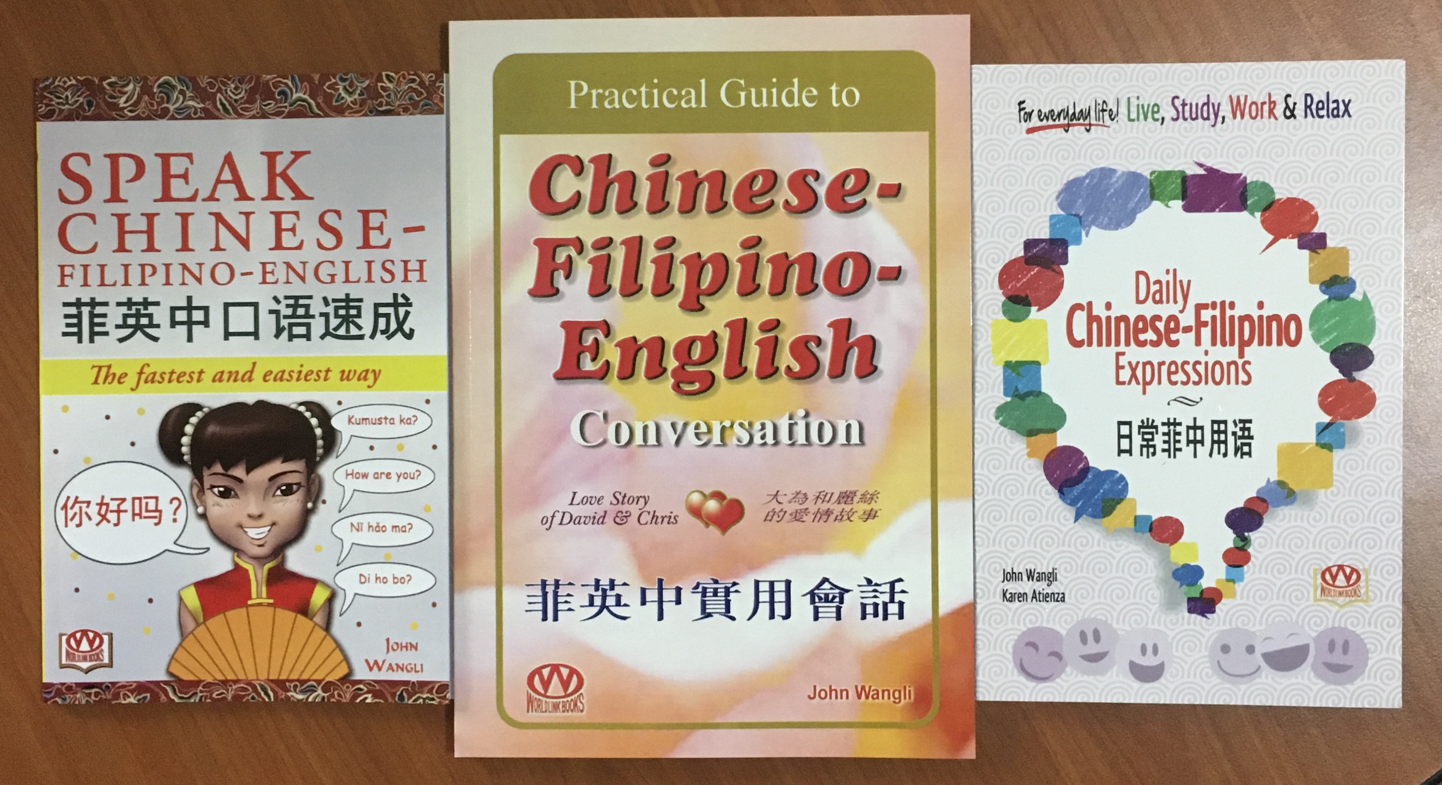 🟠 COMPLETE LANGUAGE BOOK SET (3 pcs):"SPEAK CHI-FIL-ENG" & "PRACTICAL ...