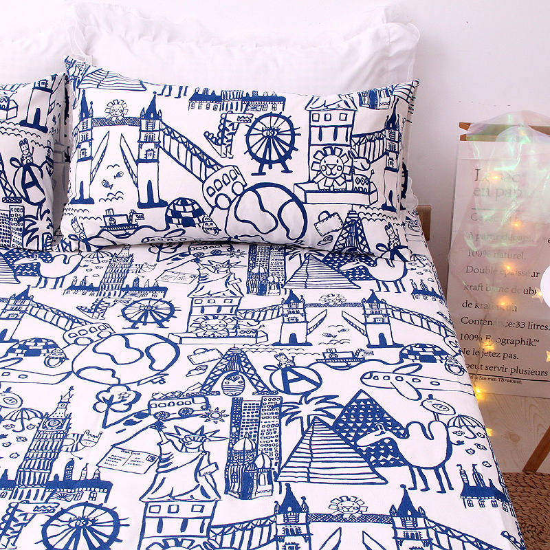 Old cotton coarse linen sheets single linen padded children cartoon ...