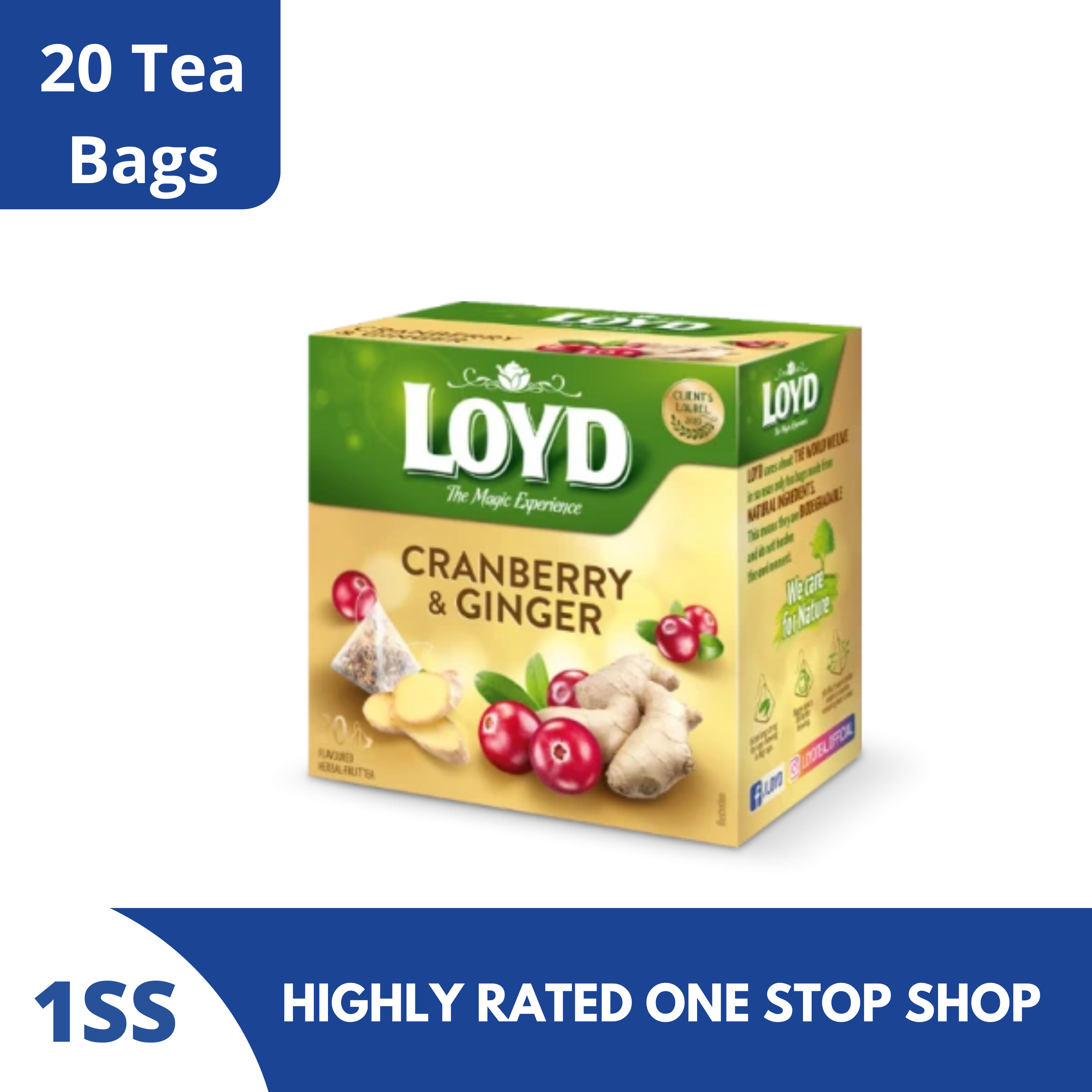 Loyd Cranberry and Ginger, 20 tea bags, 40g | Lazada PH