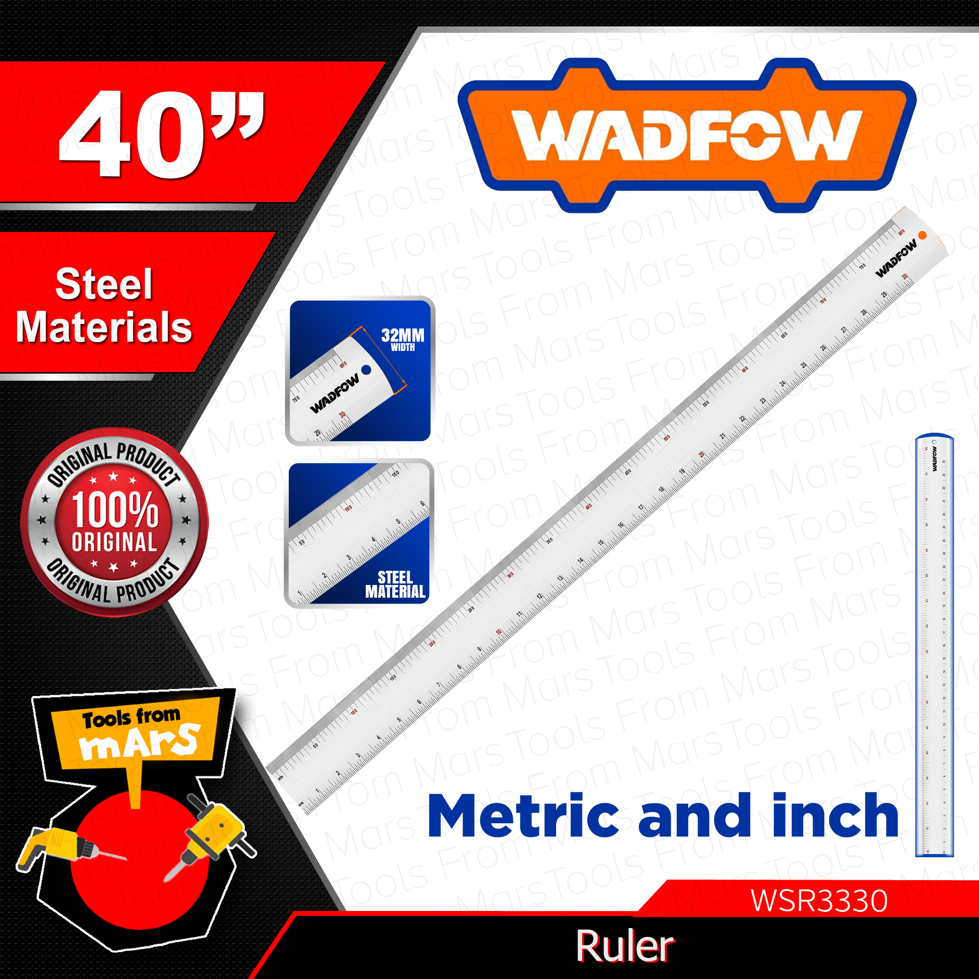 WADFOW Ruler 1000mm 40' Inches WSR3330 TFM WHT | Lazada PH