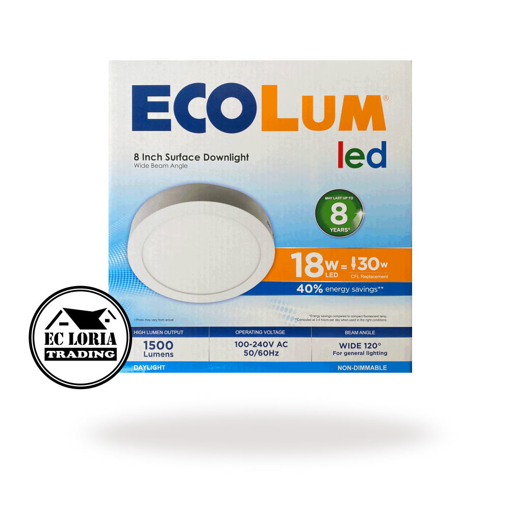 Ecolum Surface Downlight 18W Square and Round (8 Inches) | Lazada PH