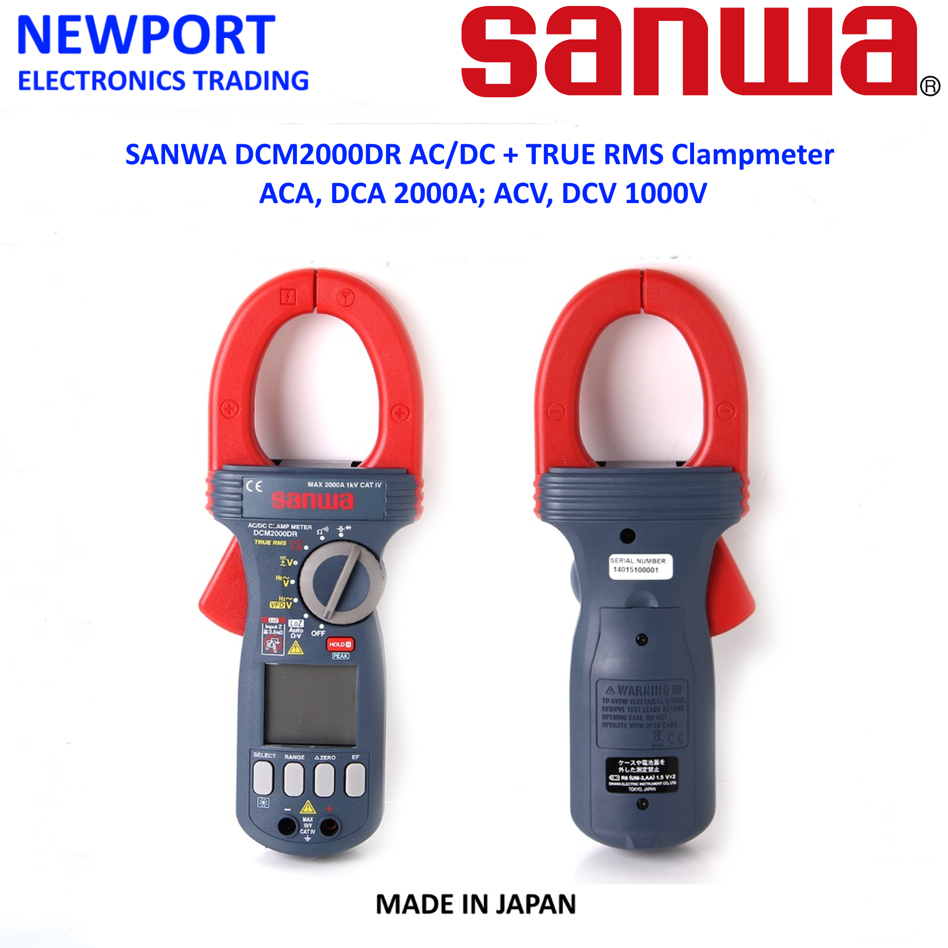 Sanwa DCM2000DR 2000A AC-DC, 1000V AC-DC Clamp Meter | Lazada PH