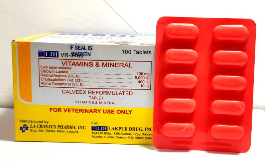 [G&G] CALVEEX REFORMULATED TABLET / VITAMINS / MINERALS / PARA SA MANOK ...