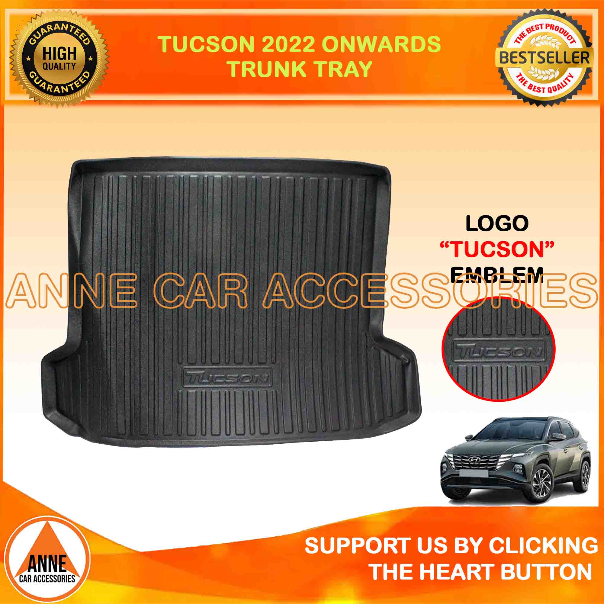 Car Trunk Tray for Hyundai Tucson 2016- 2023 Onwards Model Cargo Mat ...