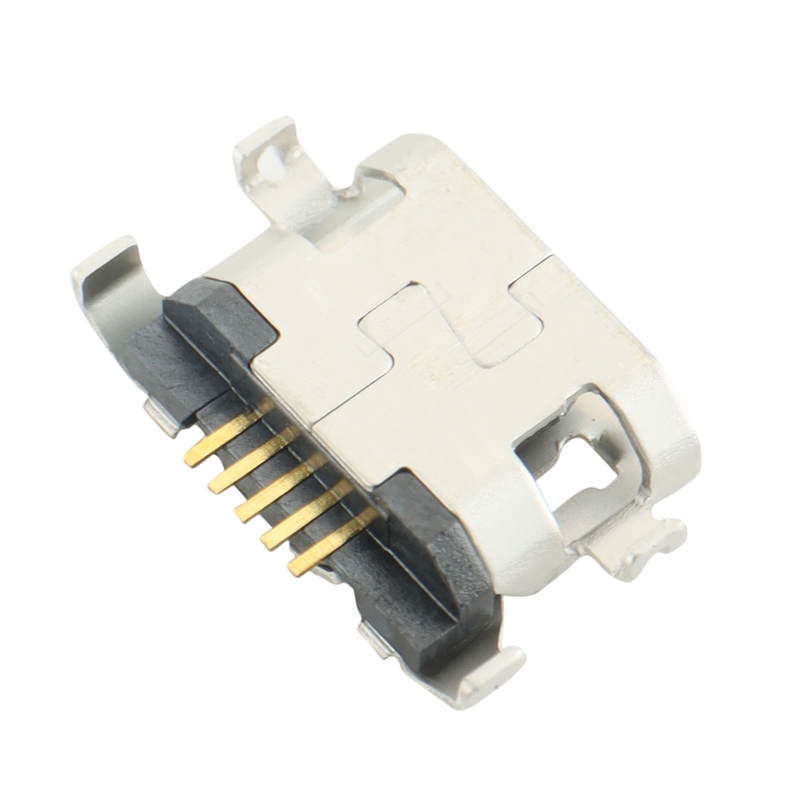 100Pcs Micro-USB 5Pin 1.28mm Flat Mouth Without Curling Female ...