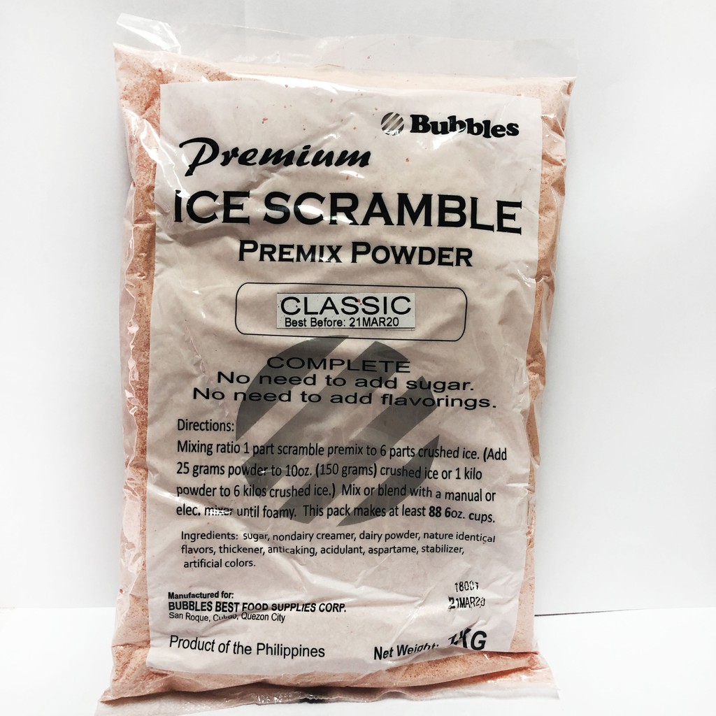 Ice Scramble Powder Bubbles Premium Classic Ice Scramble 1 kg [Bubbles ...