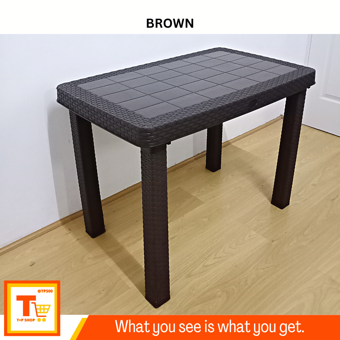 SAMPAGUITA WARE PLASTIC RATTAN DESIGN DINING TABLE FOR INDOOR AND ...