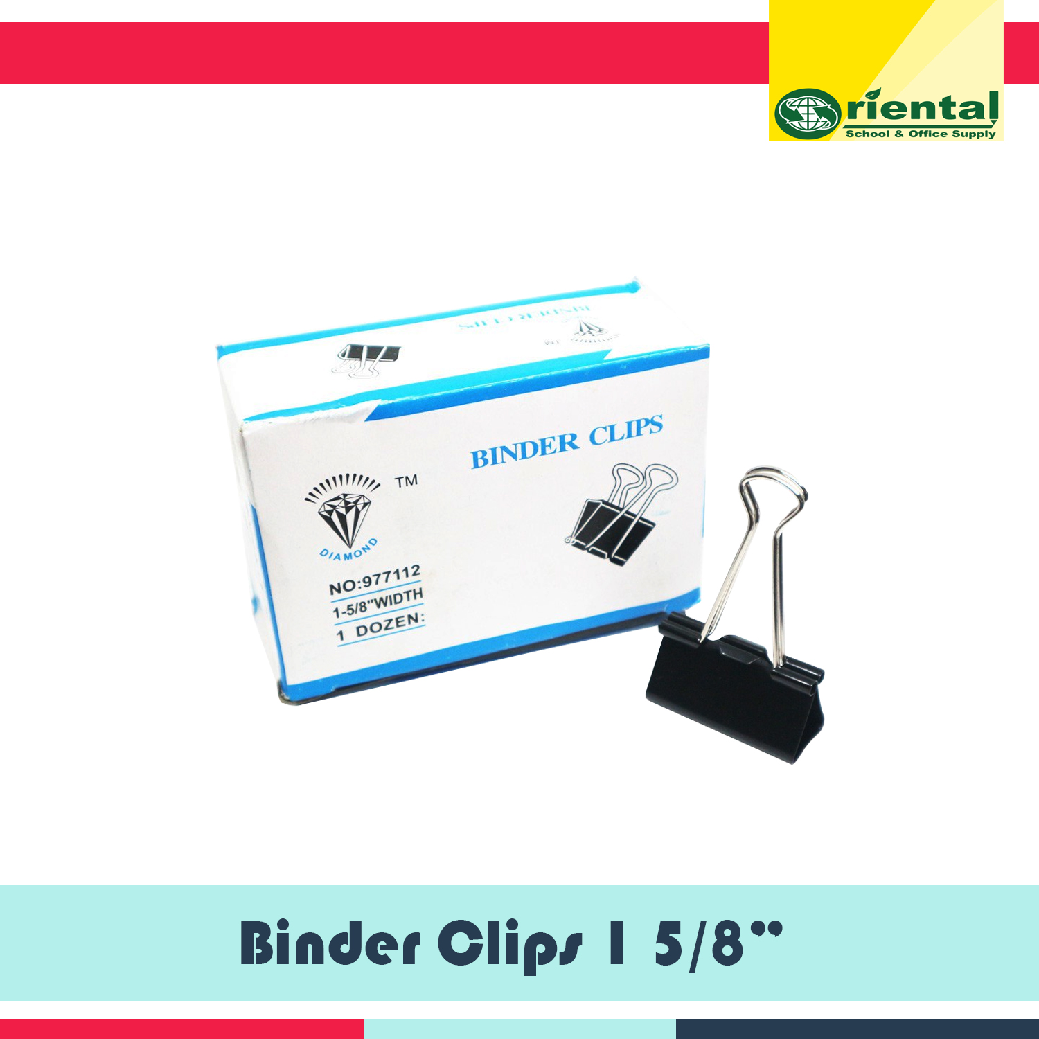 1 Dozen Binder Clips Fold Back Clip - in different sizes - 12pcs in a ...