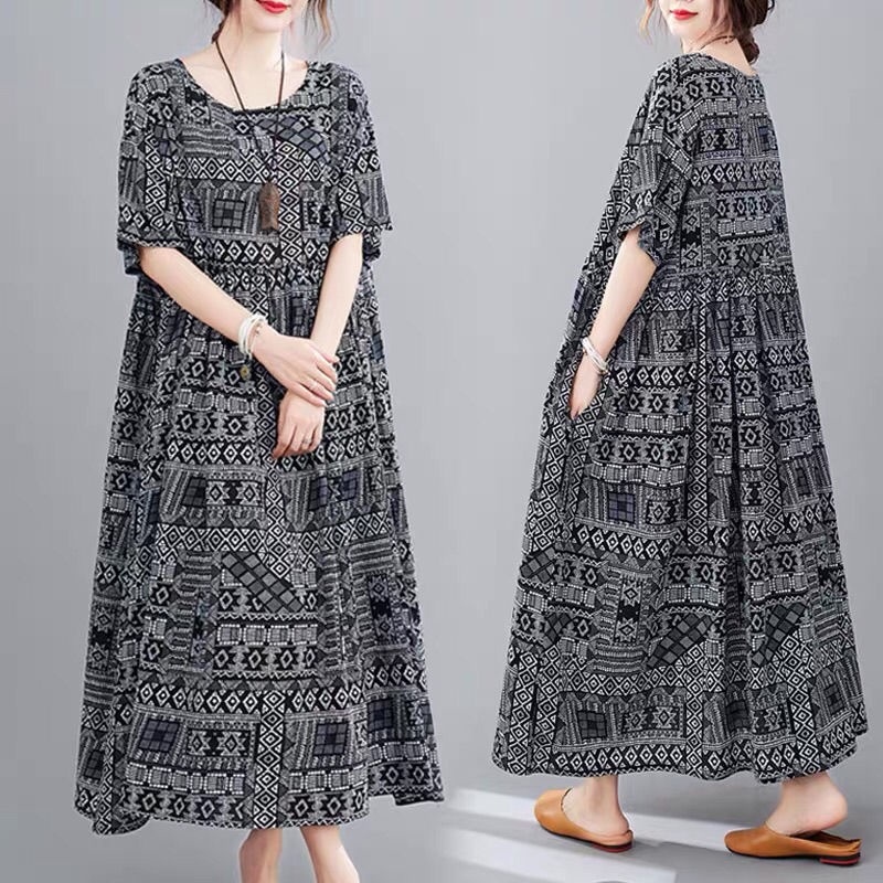 batik challis walking duster pambahay plus size dress Pluz casual Daster Dresses | Lazada PH